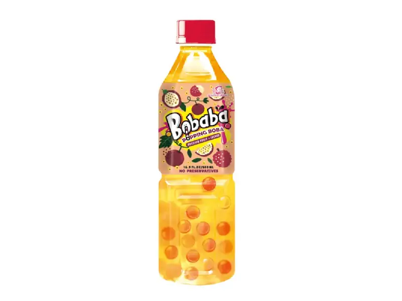 Bursting Boba | Bobaba Passion Fruit Lychee Tea
